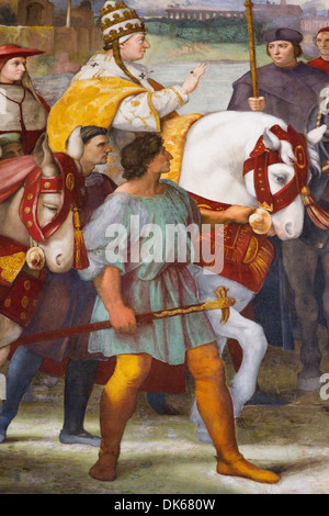 Meeting of Pope Leo the Great with Attila Fresco executed in 1513-1514 ...