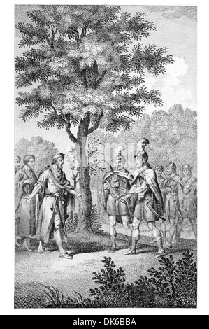 Hengest and Horsa meeting King Vortgern in the Isle of Thanet Stock ...