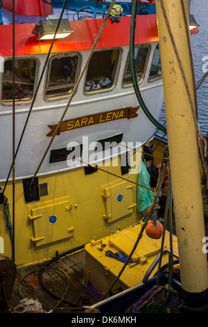 bm 30,brixham trawler,sara lena,beam trawler berthed at torquay docks ...