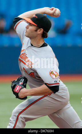 Toronto Blue Jays pitcher Jake Bloss delivers to the New York Yankees ...