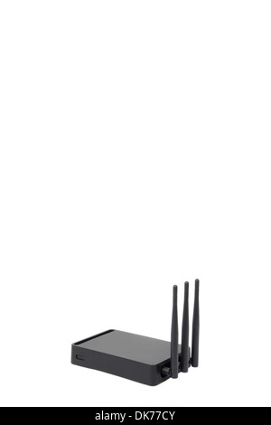 Wireless modem router network hub on white background Stock Photo - Alamy