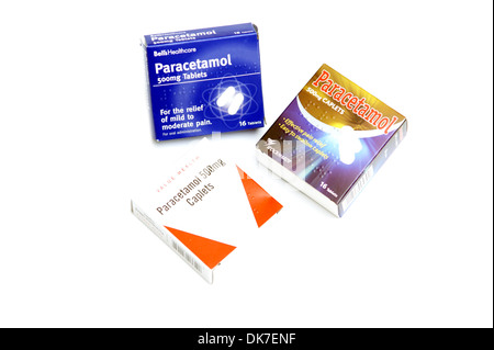 Generic packs of paracetamol tablets for the relief of mild to moderate ...