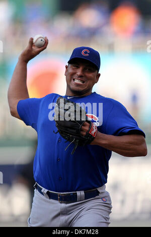 Chicago Cubs' Carlos Zambrano delivers a pitch against the Houston ...