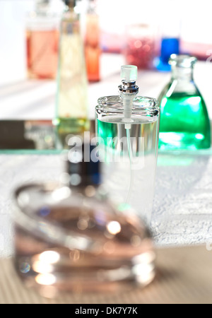 perfumes in the bathroom Stock Photo - Alamy