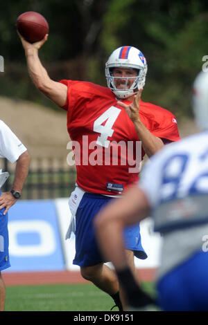 Buffalo Bills quarterback Tyler Thigpen (4) passes against the Detroit ...