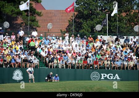 Georgia fans watch from the stands before an NCAA college football game ...