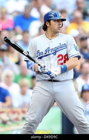 Aug. 18, 2011 - Milwaukee, Wisconsin, U.S - Los Angeles Dodgers catcher ...