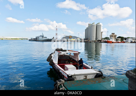 Coast Guard boats in Port Louis harbour, Mauritius Stock Photo - Alamy