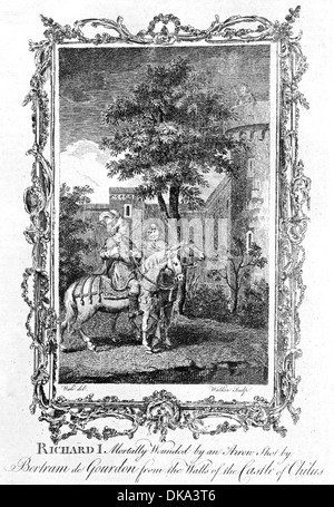 Bertram de Gourdon mortally wounded Richard I (1157 – 1199) with a ...