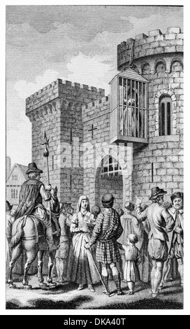 Lady Mary Bruce exposed as a public spectacle at Roxburgh Castle by ...