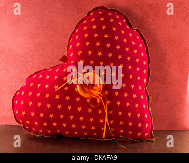 hand made hart shapes from textile and cotton isolated on white for ...