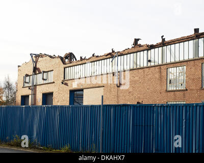 Demolition of Foden, truckmakers factory plant in Elworth, Sandbach ...