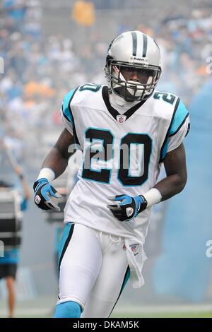 Carolina Panthers cornerback Chris Gamble, pulls in an interception ...