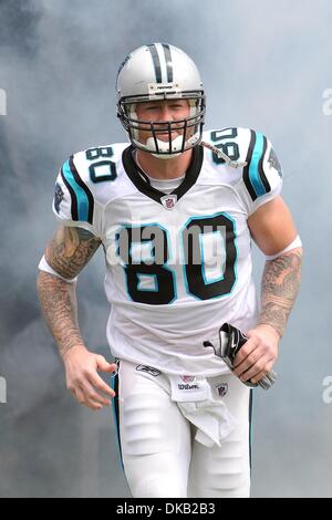 Carolina Panthers tight end Jeremy Shockey (80) fights to pick up ...