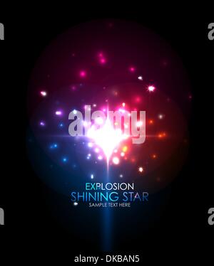 Shining explosion abstract background with sample text Stock Vector ...