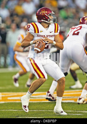 Iowa State quarterback Steele Jantz (2) scrambles for yardage ahead of ...