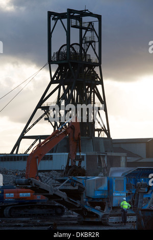 Dawmill Colliery, Arley, near Nuneaton being demolished. Dawmill was ...