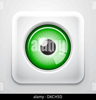 Glossy eye button. Vector eps10 illustration Stock Vector Image & Art ...
