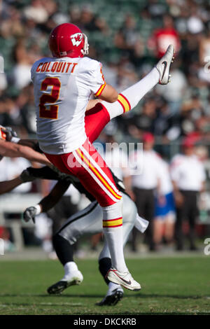 Kansas City Chiefs punter Matt Araiza (14) before an NFL football game ...