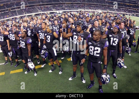 Oct. 28, 2011 - Arlington, Texas, US - TCU Horned Frogs fans cheer on ...