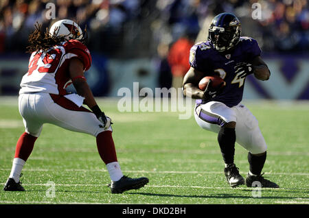 Baltimore Ravens running back Ricky Williams (34) runs against ...