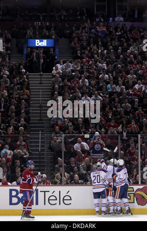 Edmonton Oilers players celebrate after winning Game 5 of the Western ...