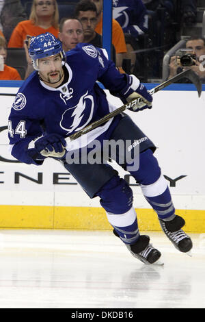 Tampa Bay Lightning center Nate Thompson (44) celebrates after his ...