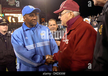 UCLA head coach Karl Dorrell celebrates after UCLA upset No. 21 ...