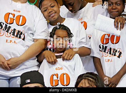 Camryn Williams,8,came to the Youth Summit in East Palo Alto Saturday ...