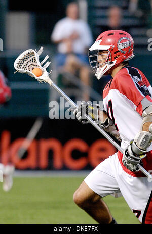 July 27, 2007: MLL - Chicago Machine goalie Mike Gabel (#9) makes the ...