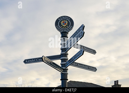 Direction fingerpost. Gooseholme, Kendal, Cumbria, England, United ...