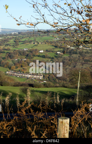 View from the Rhymney Valley Ridgway Footpath looking towards ...