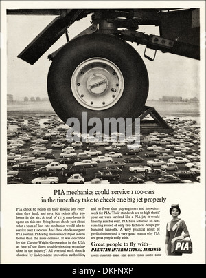 Pakistan International PIA vintage magazine advertisement Stock Photo ...