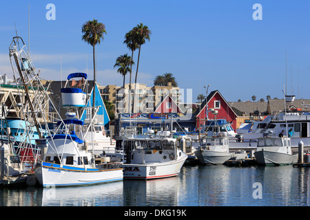 Boats docked in the marina, Oceanside Harbor, Oceanside, California ...