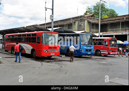 Typical colourful buses of Mauritius Stock Photo - Alamy