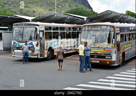Typical colourful bus of Mauritius Stock Photo - Alamy