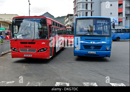 Typical colourful bus of Mauritius Stock Photo - Alamy