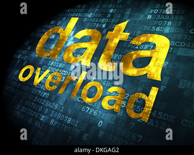 Information concept: Data Overload on wall background Stock Photo - Alamy