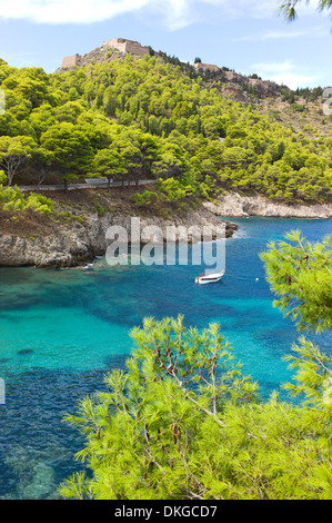 A boat travels at the sea inlet in Nuuk, Greenland, on Tuesday, Jan. 13 ...
