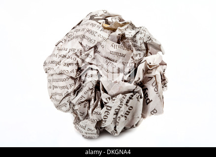 scrunched ball of newspaper Stock Photo, Royalty Free Image: 22706528 ...