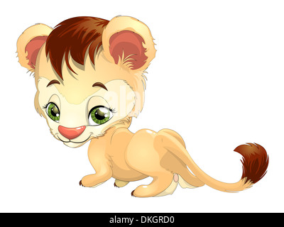 Animal Fur Tail Isolated on Orange Background Stock Photo - Alamy