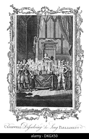 Oliver Cromwell dissolving the Long Parliament 20 April 1653. Oliver ...