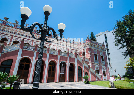 Pink Cruz e Sousa palace in Florianopolis, Santa Catarina State, Brazil ...
