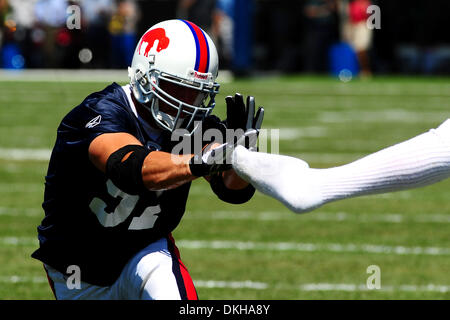 Buffalo Bills linebacker Jon Corto signs autographs following Saturday ...