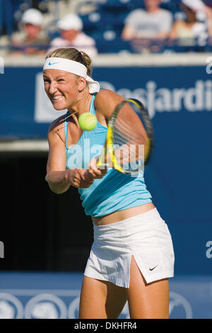 Victoria Azarenka of Belarus hits a return to Elina Svitolina of ...