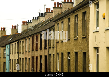 Terraced houses, Holyhead, Anglesey Stock Photo - Alamy