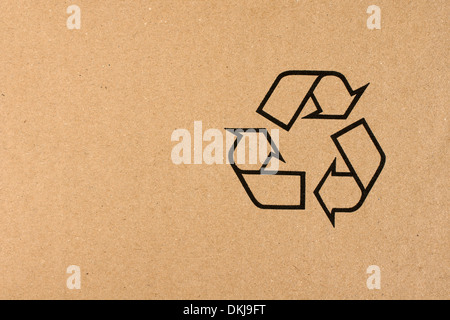 RESY Recycling symbol on a cardboard box packaging, at least 70% ...