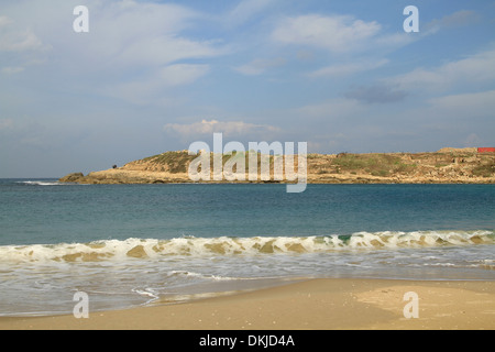 Israel, Carmel Coast, Tel Dor, site of biblical Dor, one of the largest ...