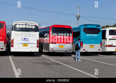 Korean tour buses - South Korea Stock Photo - Alamy