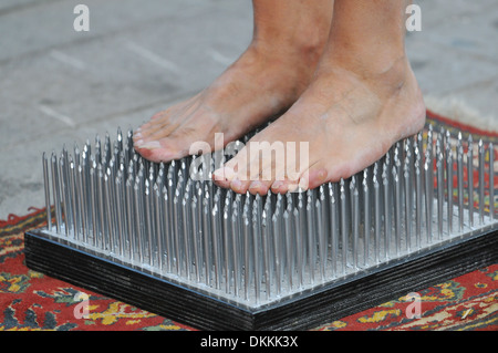 Fakir On Bed Of Nails Stock Photo: 56732608 - Alamy